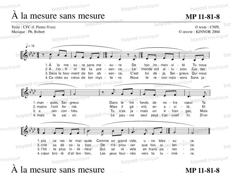 Chantons en Eglise - À la mesure sans mesure