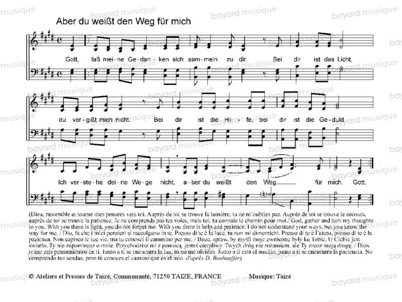 Chantons en Eglise - Aber du weißt den Weg für mich