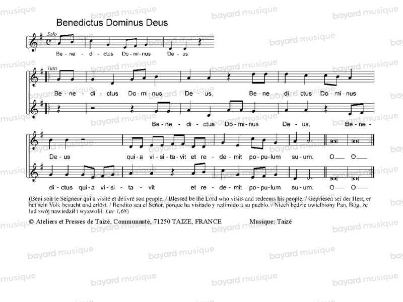 Chantons en Eglise - Benedictus Dominus Deus