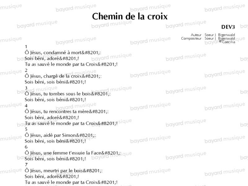 Chantons en Eglise - Chemin de la croix