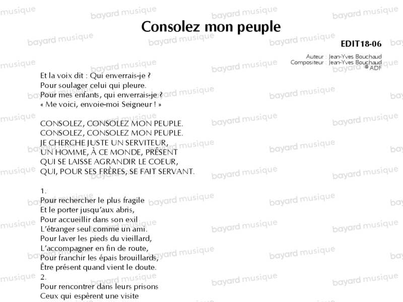 Chantons en Eglise - Consolez mon peuple