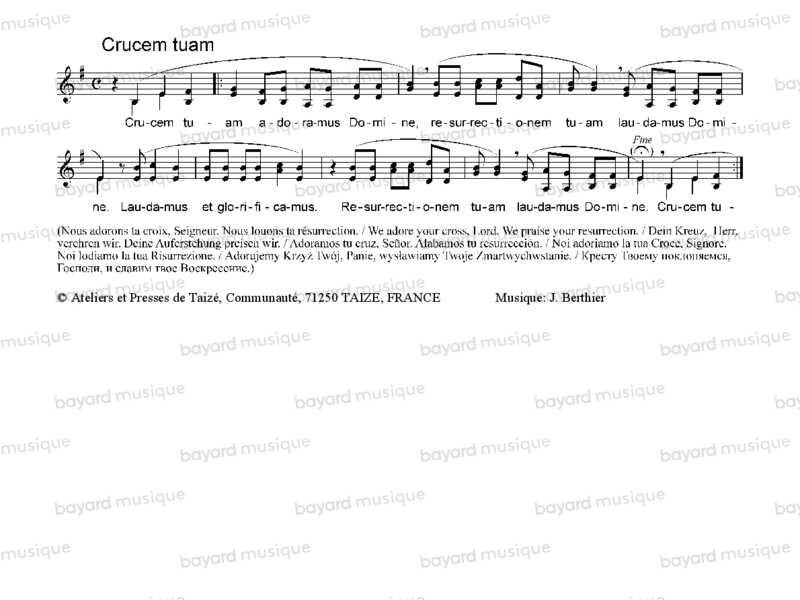 Chantons en Eglise - Crucem tuam