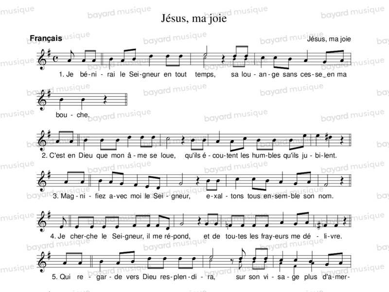 Chantons en Eglise - Jésus, ma joie