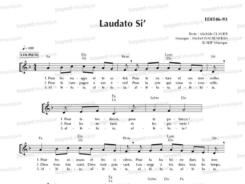 Chantons en Eglise - Laudato Si'