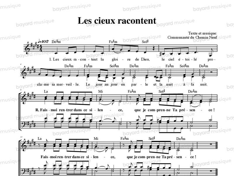 Chantons en Eglise - Les cieux racontent