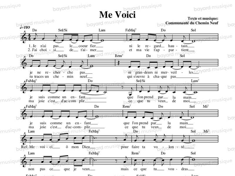 Chantons en Eglise - Me voici