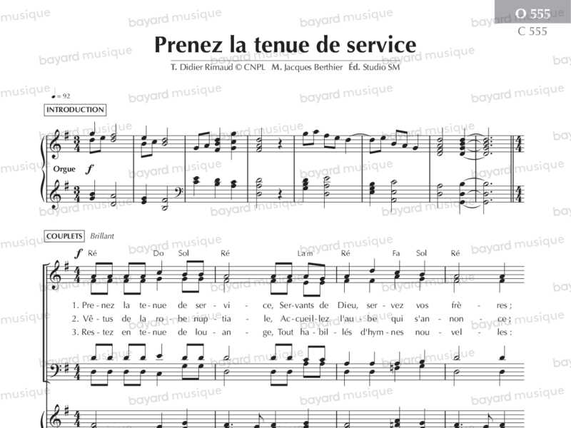 Chantons en Eglise - Messe de saint Jean-Baptiste - Prenez la tenue de ...