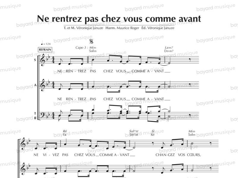 Chantons en Eglise - Ne rentrez pas chez vous comme avant
