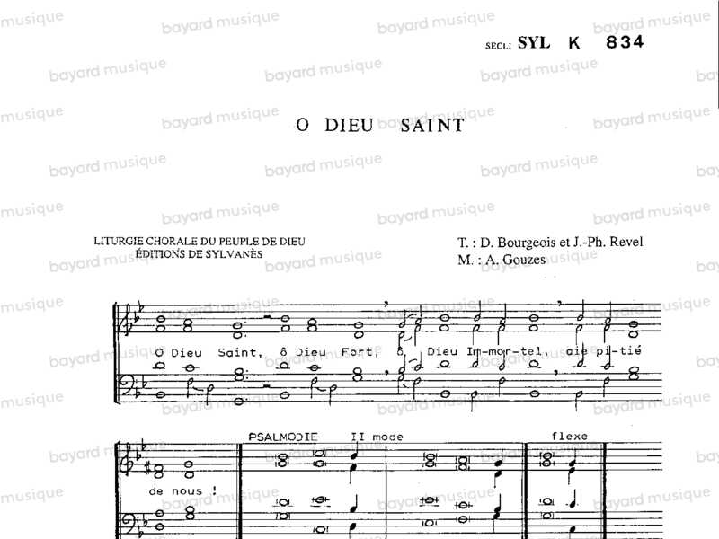 Chantons en Eglise - Ô Dieu Saint, Ô Dieu Fort, Ô Dieu Immortel