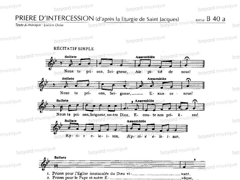 Chantons en Eglise - Prière d'intercession d'après la liturgie de Saint ...