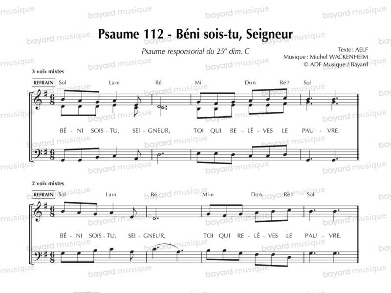 Chantons en Eglise - Psaume 112 - Béni sois-tu, Seigneur