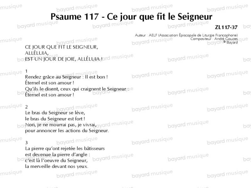 Chantons en Eglise - Psaume 117 - Ce jour que fit le Seigneur