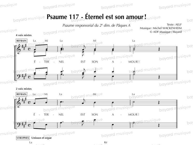 Chantons en Eglise - Psaume 117 - Éternel est son amour
