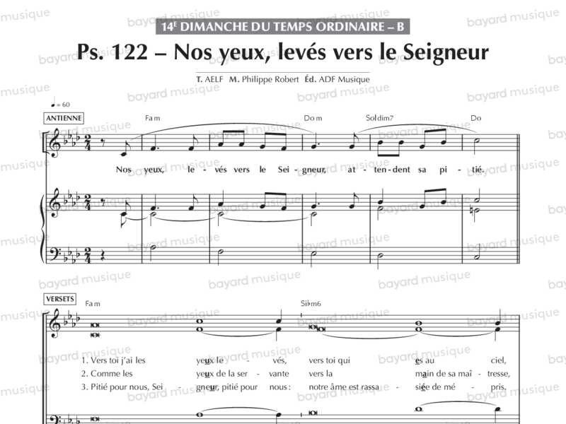 Chantons en Eglise - Psaume 122 - Nos yeux, levés vers le Seigneur (14e ...
