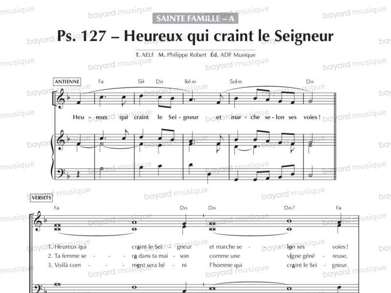 Chantons en Eglise - Psaume 127 - Heureux qui craint le Seigneur ...