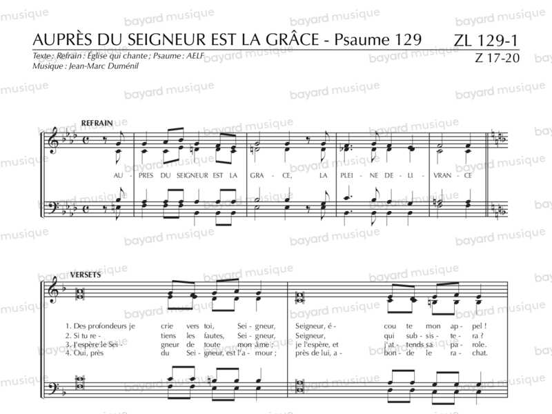 Chantons en Eglise - Psaume 129 - Auprès du Seigneur est la Grâce