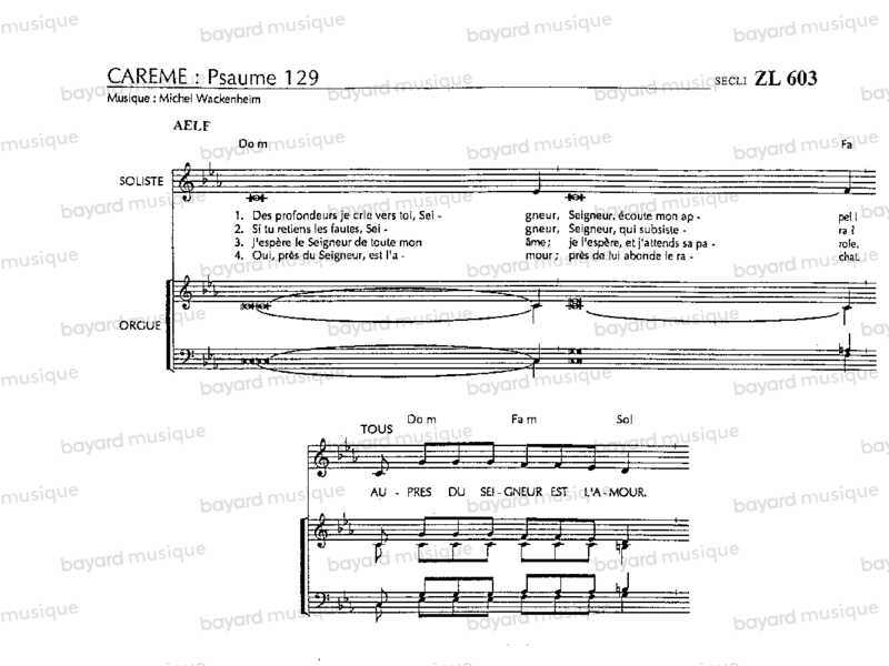 Chantons en Eglise - Psaume 129 - dimanches de carême - a psaumes et ...