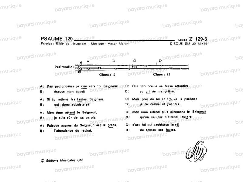 Chantons en Eglise - Psaume 129