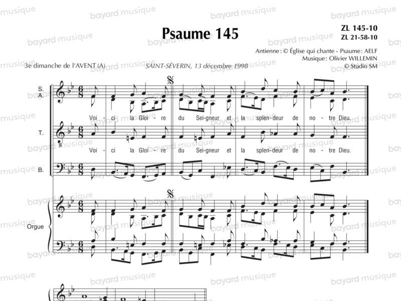 Chantons en Eglise - Psaume 145 - Voici la Gloire du Seigneur