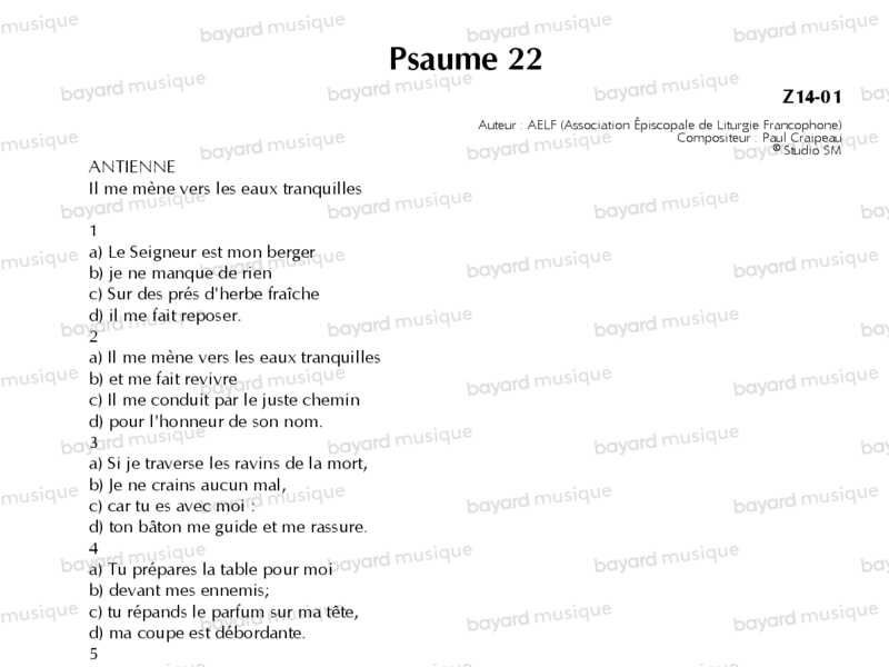 Chantons en Eglise - Psaume 22