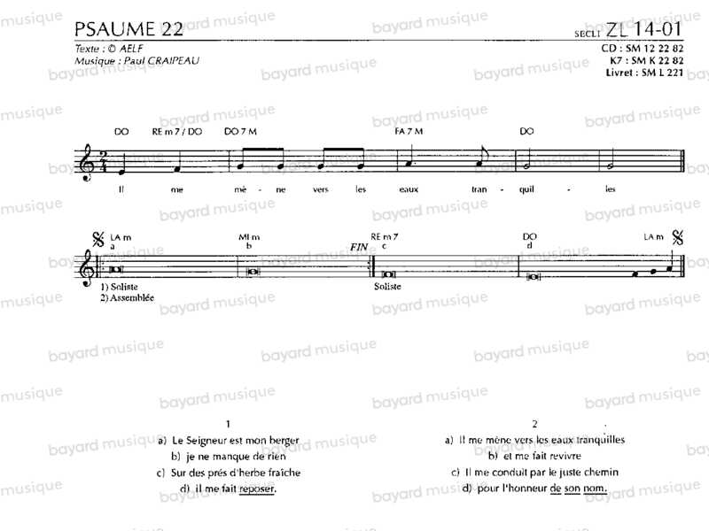 Chantons en Eglise - Psaume 22