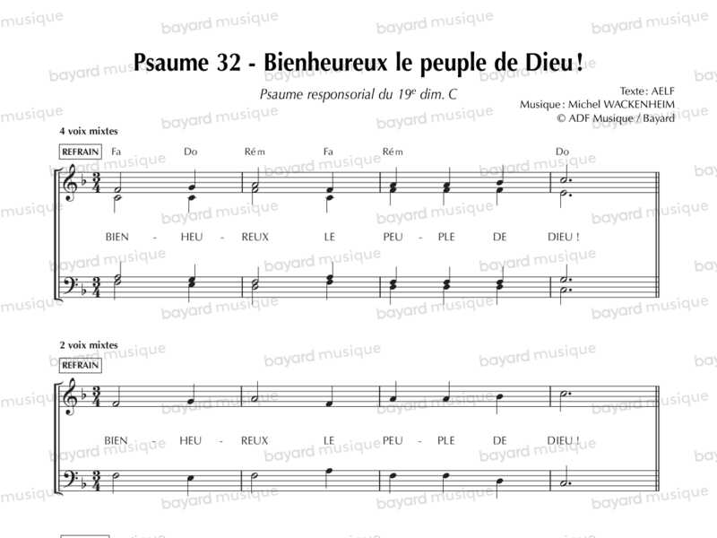 Chantons en Eglise - Psaume 32 - Bienheureux le peuple de Dieu