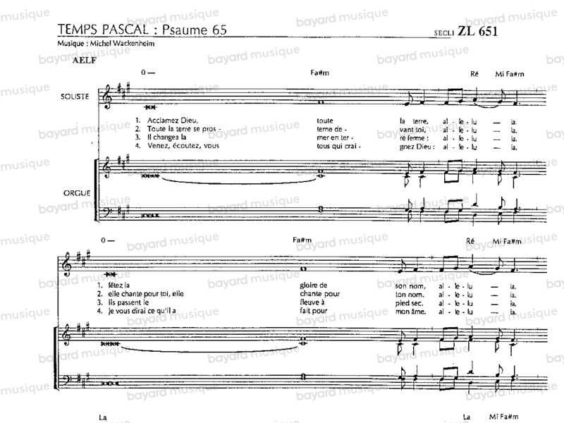 Chantons en Eglise - Psaume 65 - dimanches du temps pascal - a psaumes ...