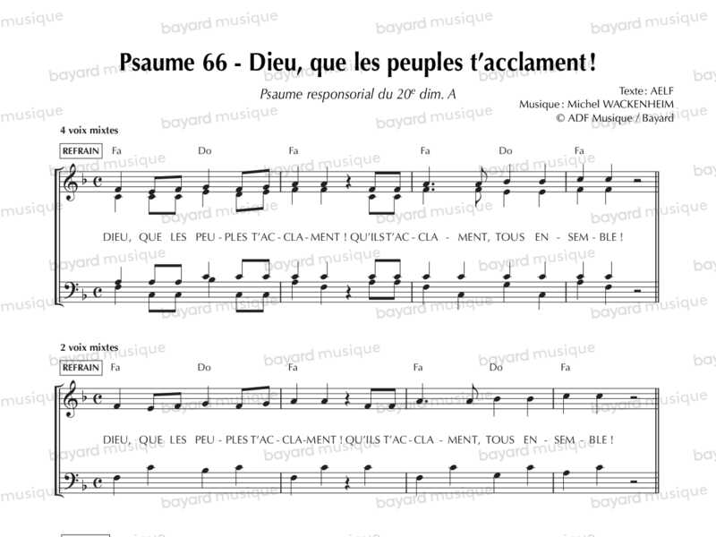 Chantons en Eglise - Psaume 66 - Dieu, que les peuples t’acclament