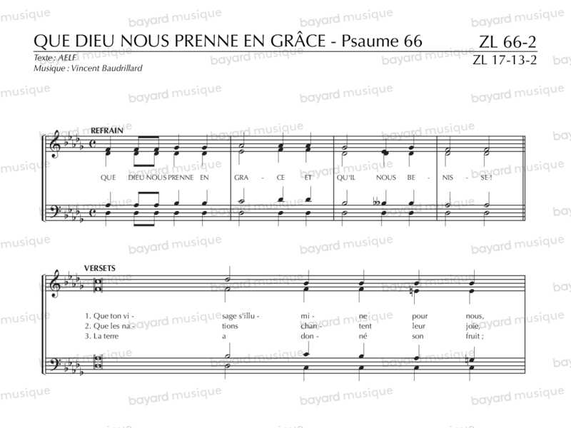 Chantons en Eglise - Psaume 66 - Que Dieu nous prenne en grâce