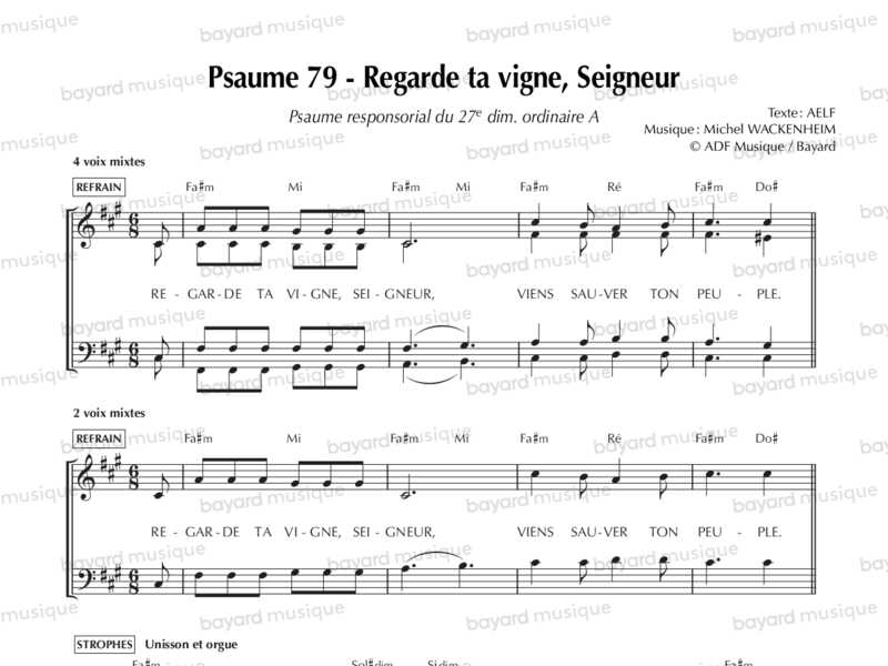 Chantons en Eglise - Psaume 79 - Regarde ta vigne, Seigneur