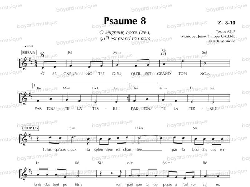 Chantons en Eglise - Psaume 8 - Ô Seigneur, notre Dieu, qu'il est grand ...