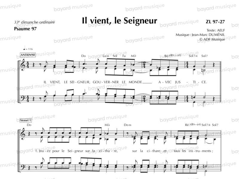 Chantons en Eglise - Psaume 97 - Il vient, le Seigneur