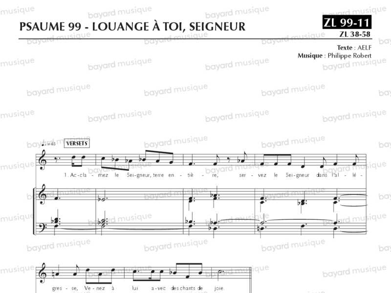 Chantons en Eglise - Psaume 99 - Louange à toi, Seigneur
