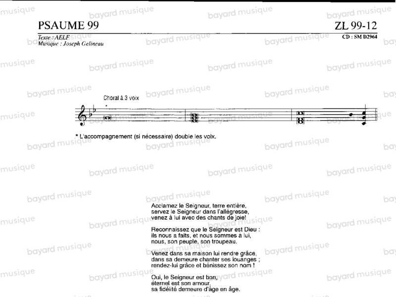 Chantons en Eglise - Psaume 99