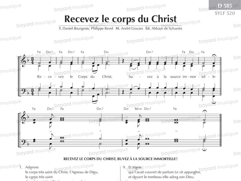 Chantons en Eglise - Recevez le corps du Christ