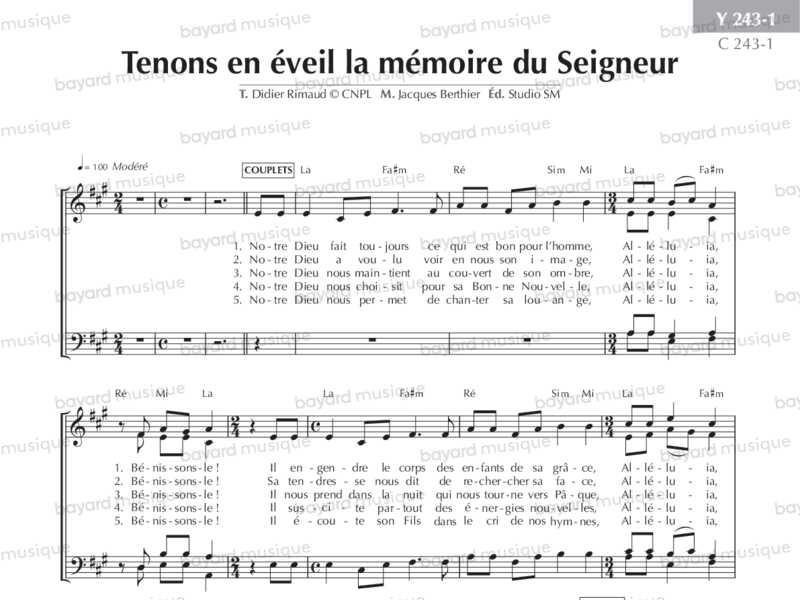 Chantons en Eglise - Tenons en éveil la mémoire du Seigneur