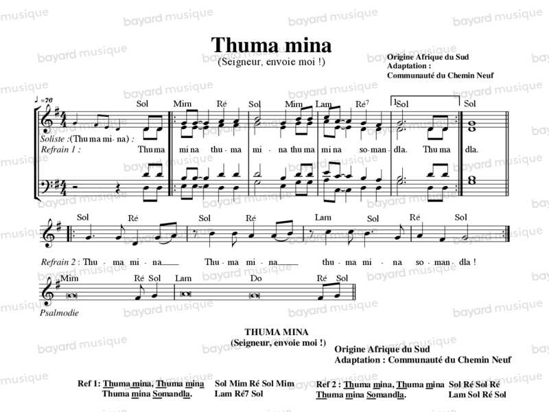 Chantons en Eglise - Thuma Mina