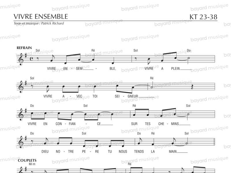 Chantons en Eglise - Vivre ensemble