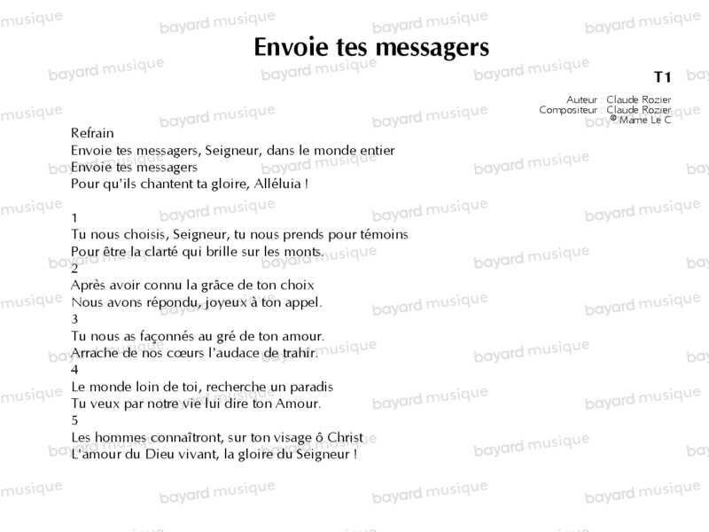 Chantons en Eglise - Envoie tes messagers