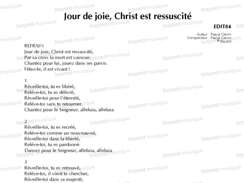 Chantons en Eglise - Jour de joie, Christ est ressuscité