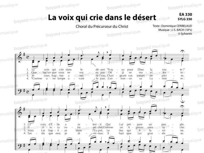 Chantons en Eglise - La voix qui crie dans le désert