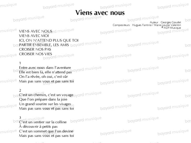 Chantons en Eglise - Viens avec nous